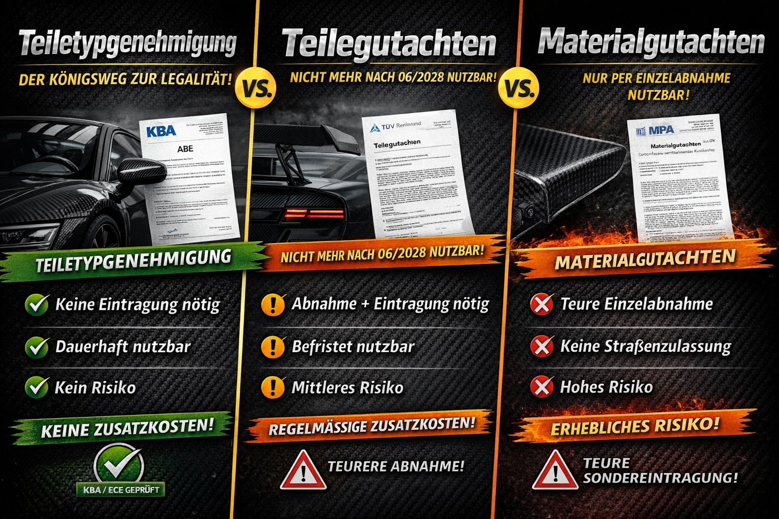 Carbonteile im Straßenverkehr